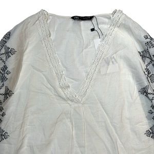 Zara | Tops | Zara Linen Blend Butterfly Wing Top | Poshmark